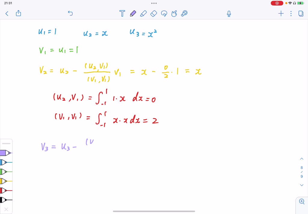 An Inner Product Defined On The Vector Space P2 Of All Polynomials Of
