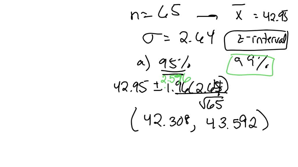 SOLVED: The mean of the sample of 65 customer satisfaction ratings in ...