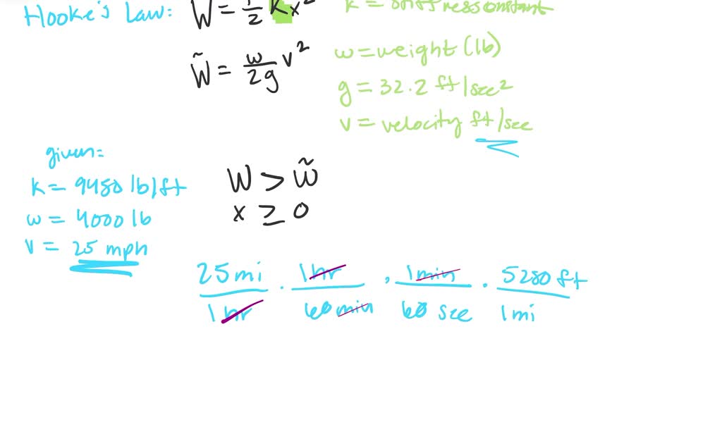 SOLVED:Car Using Hooke's Law, we can show that the work done in ...