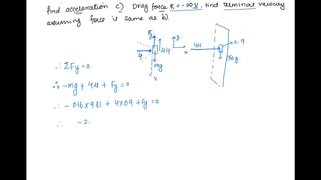 SOLVED:A window washer pulls a rubber squeegee down a very tall ...