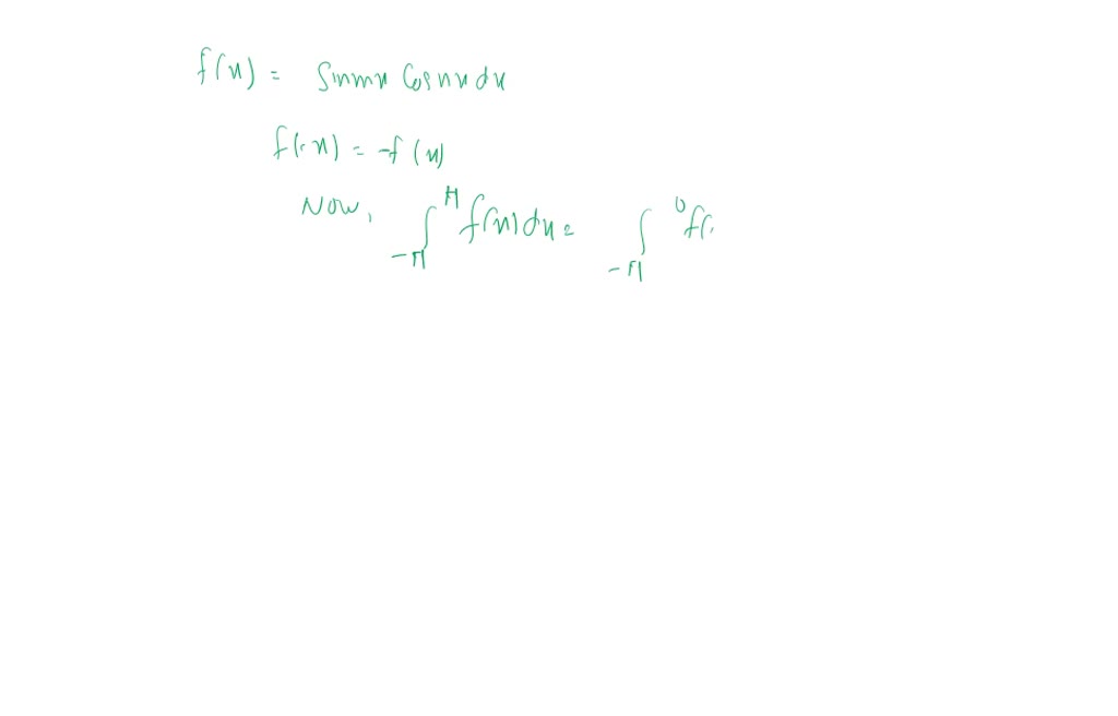 ⏩SOLVED:Using what you know about even and odd functions, prove the ...
