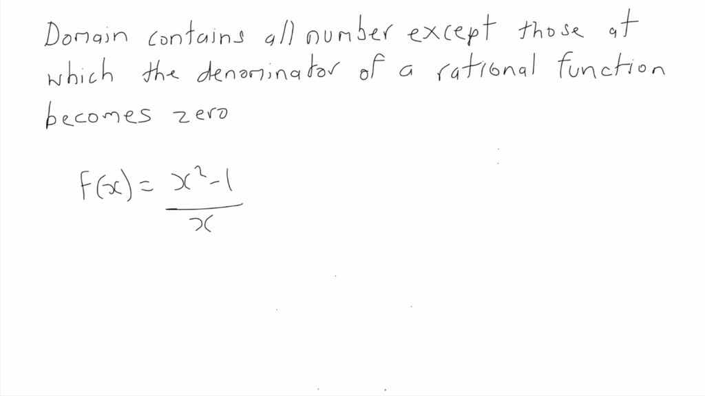 Solved Find The Domain Of Each Rational Function See Example L F X X 2 1 X