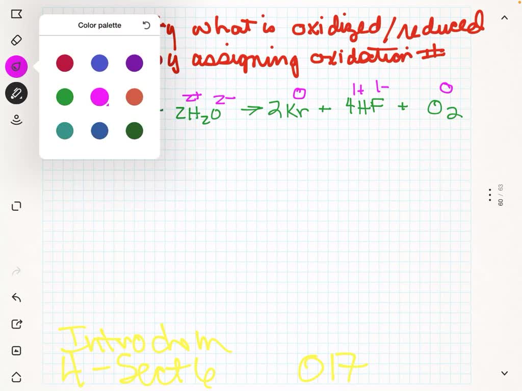 SOLVED:Identify what is being oxidized and reduced in this redox ...