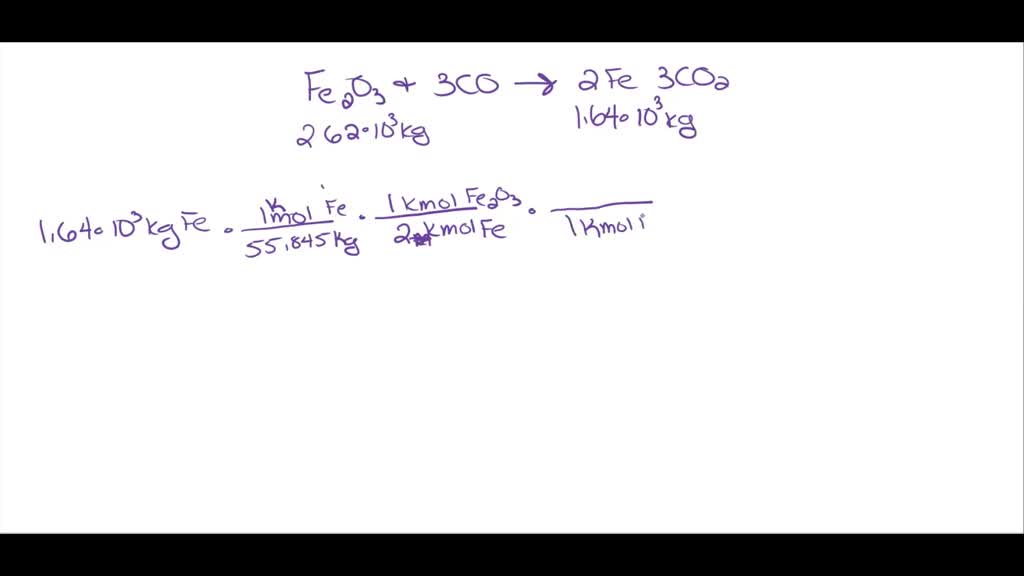 Solved One Of The Reactions That Occurs In A Blast Furnace Where Iron