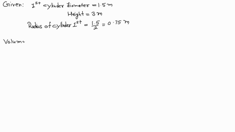A cylindrical drum 1.5 m in diameter and 3 m in height is full of water ...