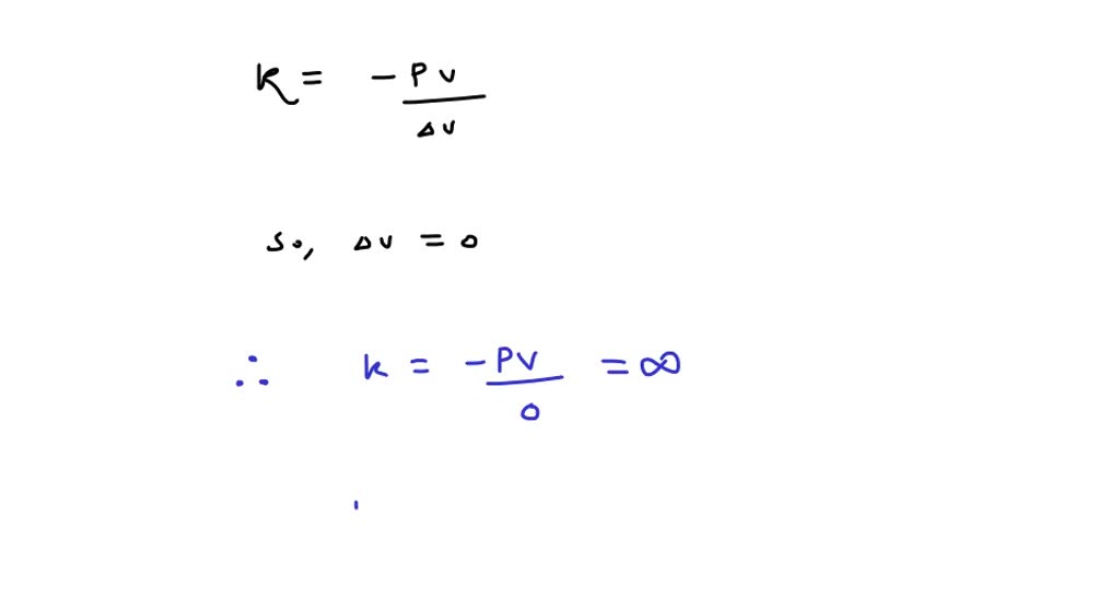 The Bulk modulus of a perfectly rigid body is equal to: (a) zero (b ...