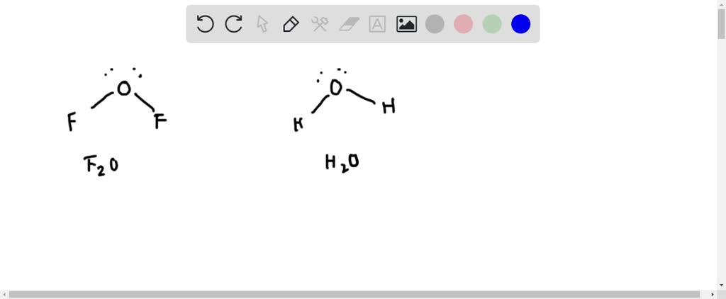 SOLVED:The bond angle in F2 O is 103.1^∘, which is less than the bond ...