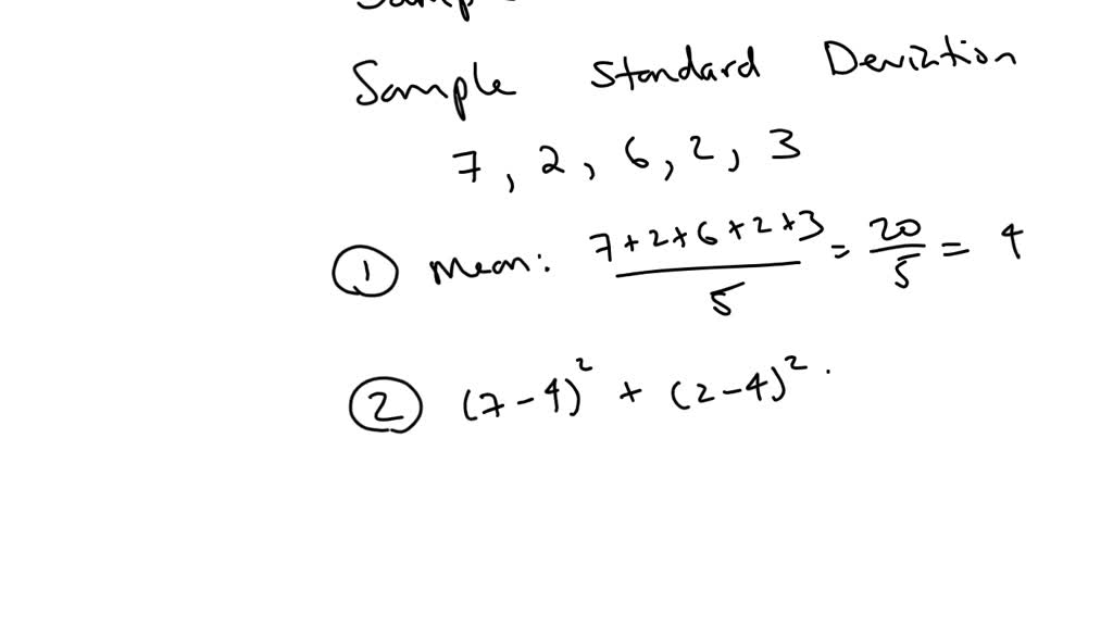 SOLVED:a. Compute the sample variance. b. Determine the sample standard ... SOLVED:a. Compute the sample variance. b. Determine the sample standard ...