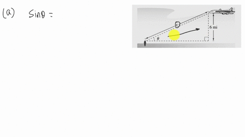 SOLVED: An airplane flies at an altitude of 6 miles toward a point ...