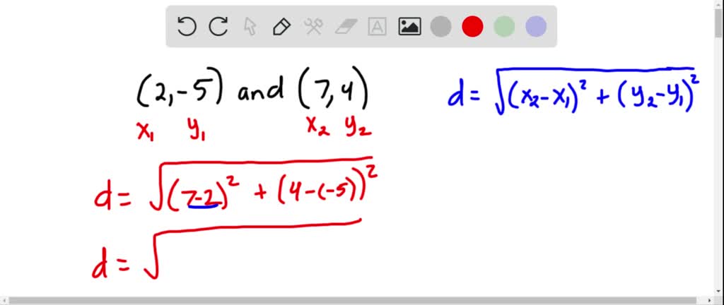 Find the distance between the two points. Simplify your answers, and write the exact answer in ...