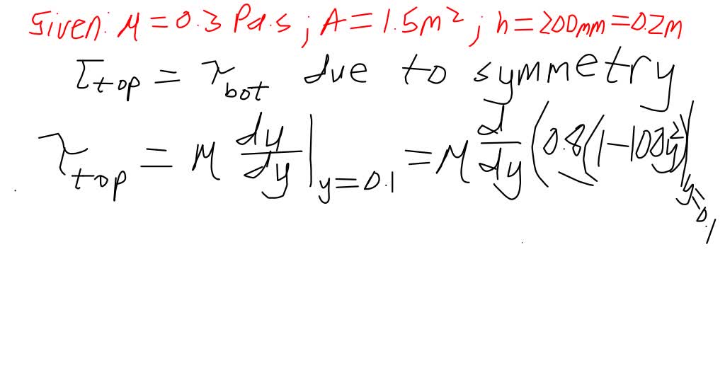 A sliding plate viscometer, as shown below, is used to measure the ...