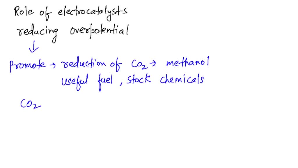 SOLVED:Describe the role of electrocatalysts in reducing the ...