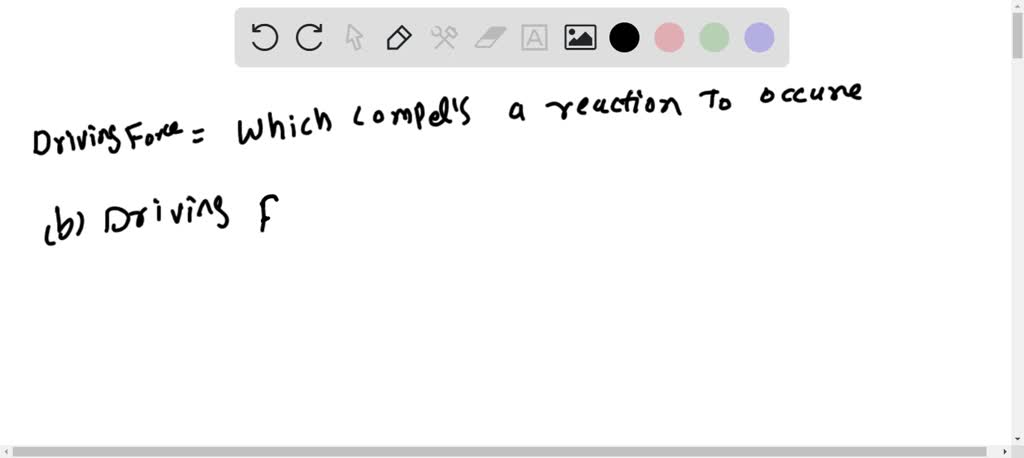 (a) Briefly explain the concept of a driving force. (b) What is the ...