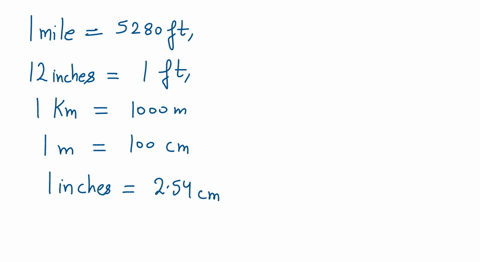 SOLVED:Starting with the definition 1 in. =2.54 cm, find the number of ...
