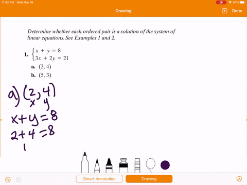 ⏩SOLVED:Determine whether each ordered pair is a solution of the ...
