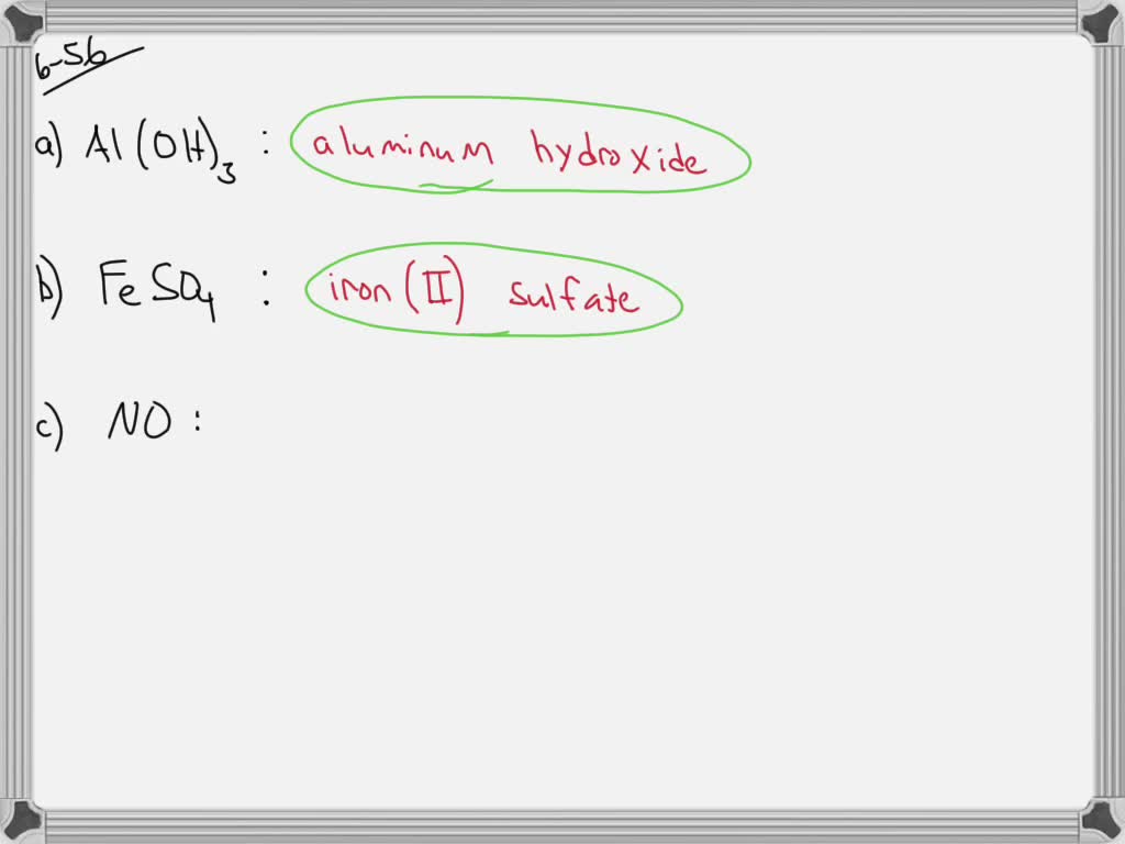 SOLVED:Name each of the following ionic or molecular compounds: a. Al ...