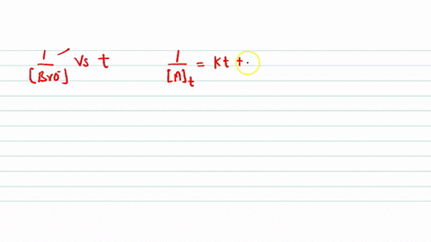 SOLVED: A plot of 1 /[BrO^-]vs time is linear for the reaction: 3 BrO ...
