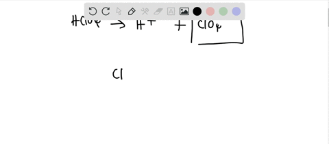 SOLVED:When perchloric acid ionizes, it makes the perchlorate ion, ClO4 ...