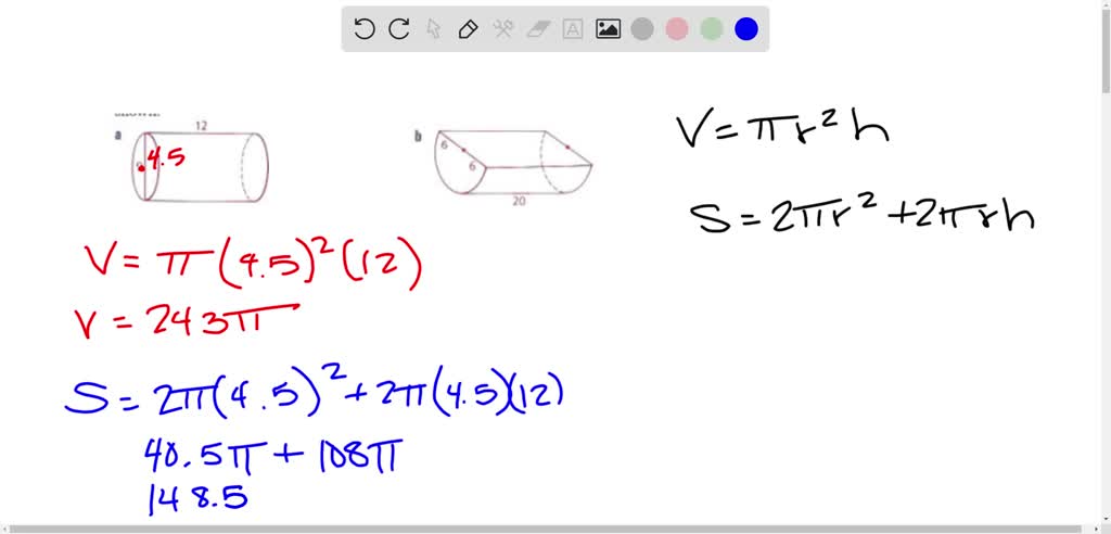 SOLVED:Calculate the volume and lateral area of a cylindrical wedge ...