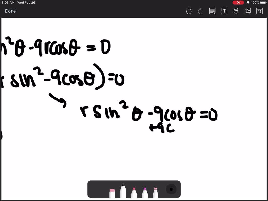 SOLVED:Convert the given Cartesian equation to a polar equation y^2=9 x SOLVED:Convert the given Cartesian equation to a polar equation y^2=9 x