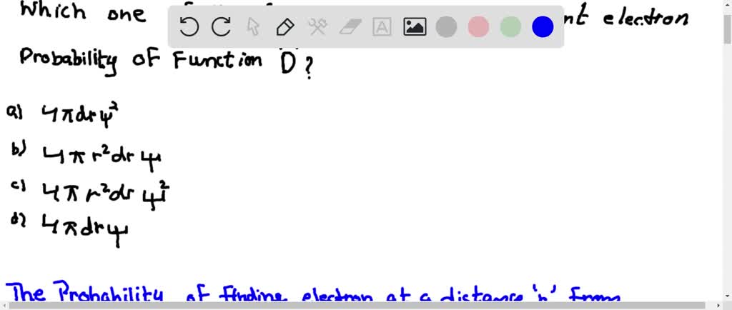 SOLVED:Which one of the following expressions represent the electron ...