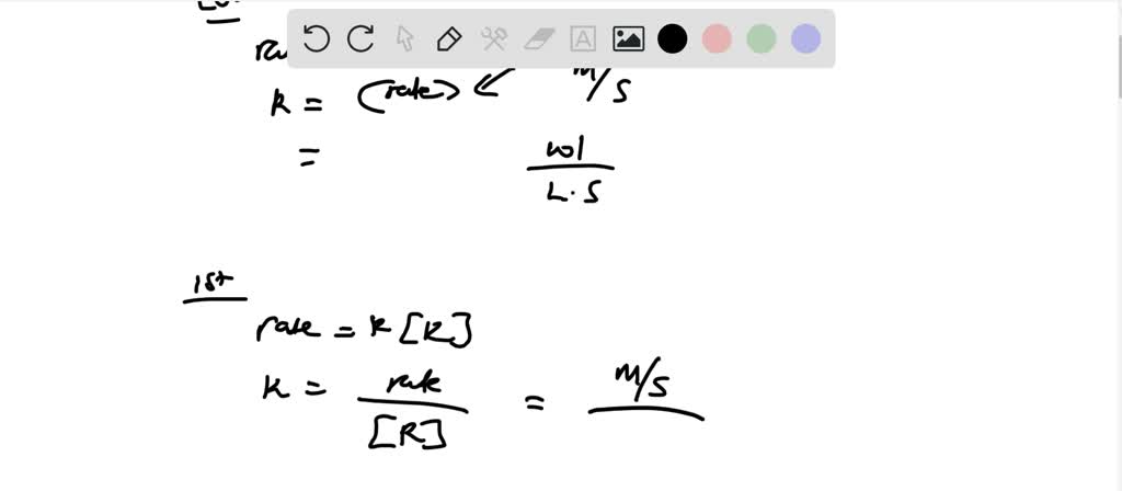What are the units for the zero-, first-, and second-order rate ...