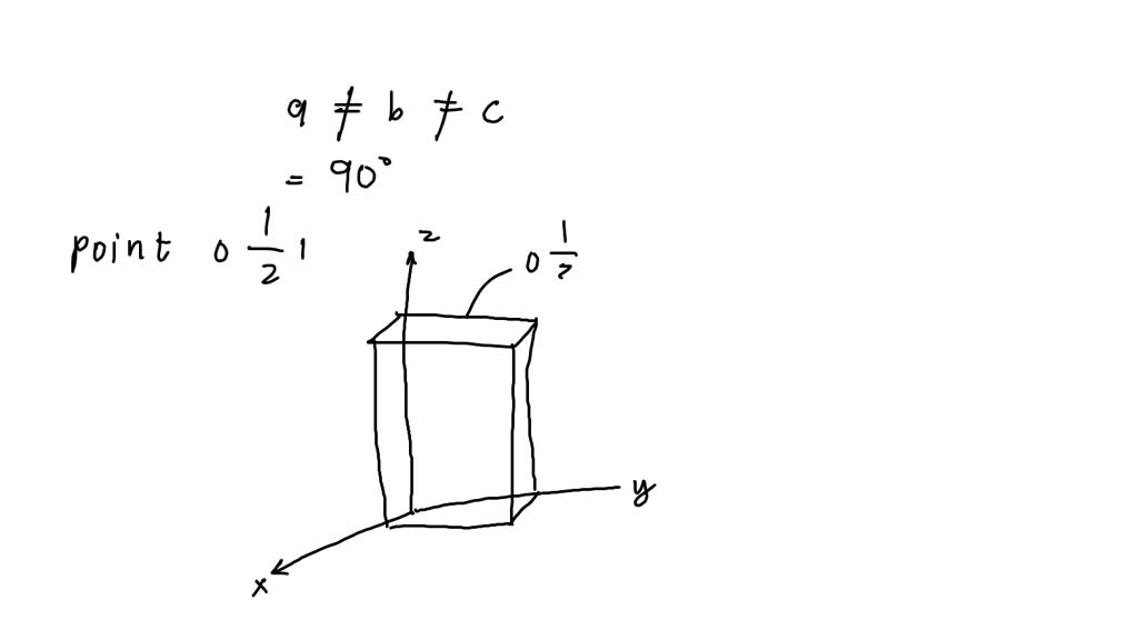 Sketch an orthorhombic unit cell, and within that cell indicate locations of the 0 (1)/(2) 1 and ...