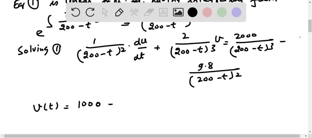 Rocket Motion Suppose a small single-stage rocket of total mass m(t) is ...