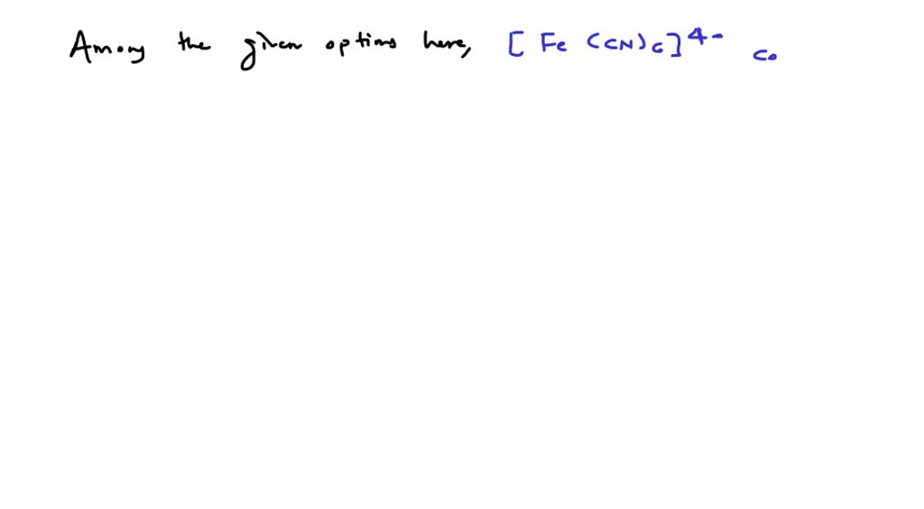 SOLVED:Which one of the following complexes is an outer orbital complex ...