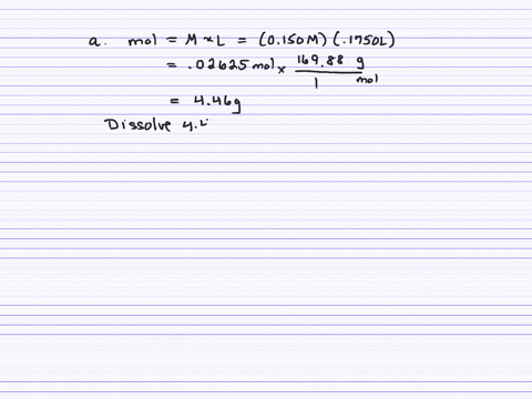 SOLVED:(a) How would you prepare 175.0 mL of 0.150 M AgNO3 solution ...