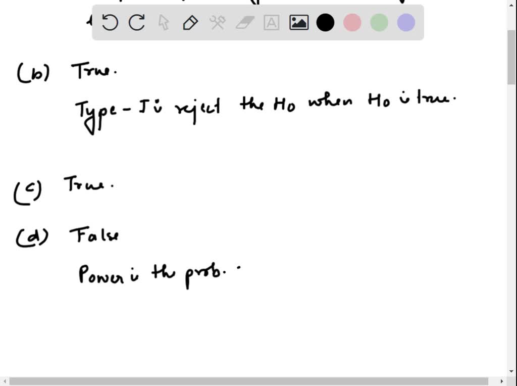True or false? If one fails to reject a true H0^' one is making a Type I error. | Numerade