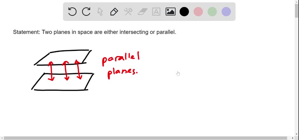 SOLVED:Two planes in space are either intersecting or parallel.