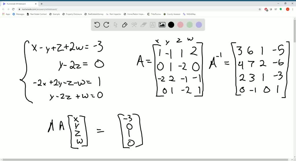 SOLVED Use Matrix Inversion To Solve The Given System Of Linear