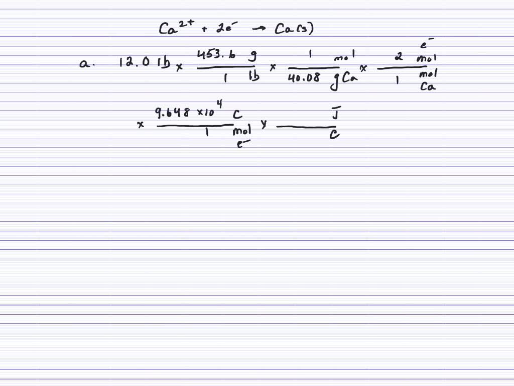 SOLVED:Calcium metal can be obtained by the direct electrolysis of ...