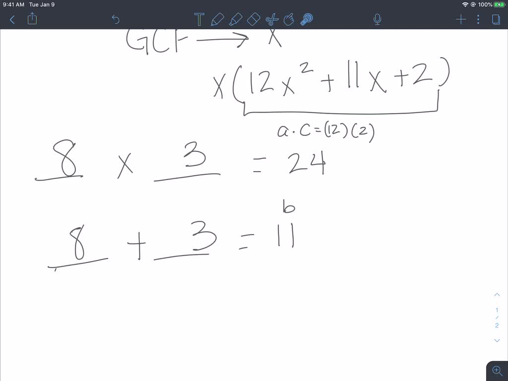 Factor completely. See Examples 1 through 7 . 12 x^3+11 x^2+2 x | Numerade