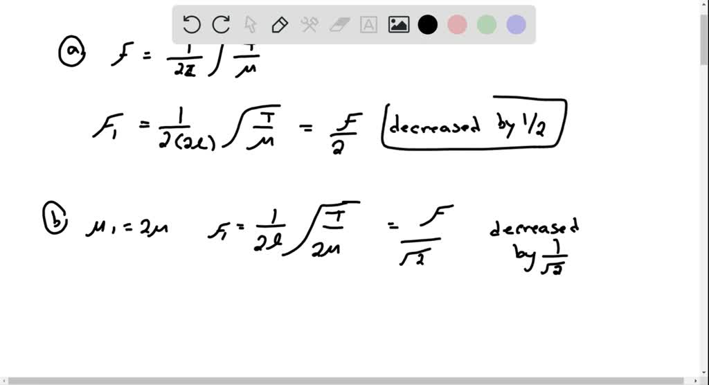 SOLVED:A string of length L, mass per unit length \mu, and tension T is ...