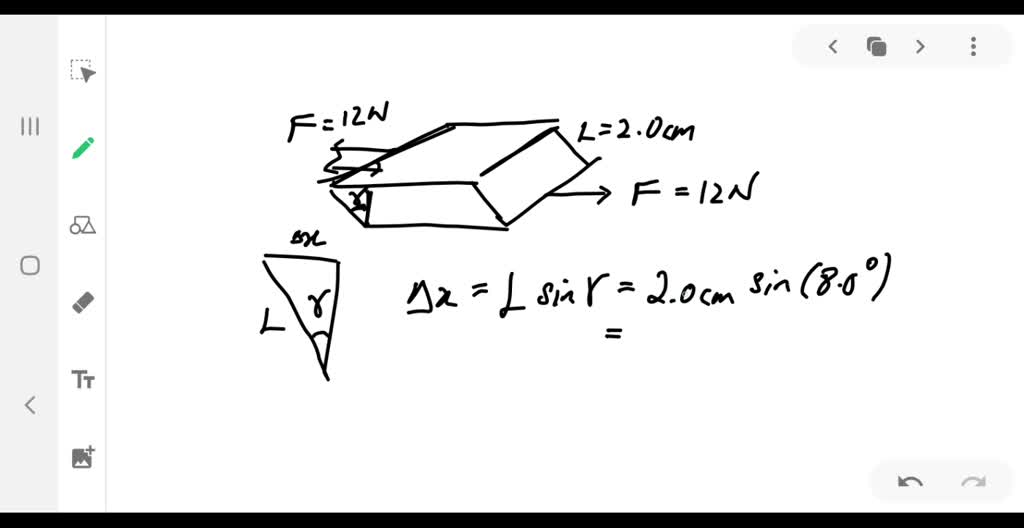 SOLVED:A large sponge has forces of magnitude 12 .N applied in opposite ...