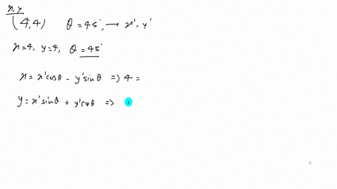 SOLVED:The x^' y^'-coordinate system has been rotated θdegrees from the x y-coordinate system ...