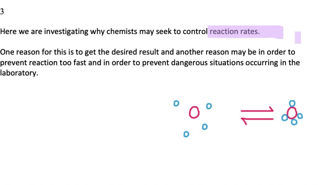 SOLVED:Why do chemists seek to control reaction rates?