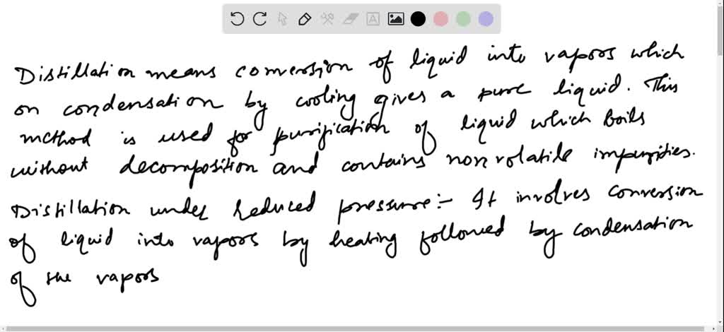 SOLVED:What is the difference between distillation, distillation under ...