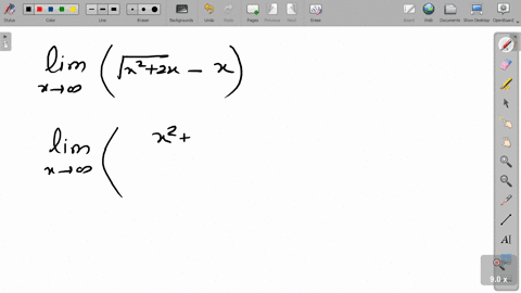 SOLVED:Infinity Method (IM) Evaluate: limx →∞(√(x^2+2 x)-x)