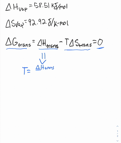 SOLVED: For mercury, the enthalpy of vaporization is 58.51 kJ / mol and ...