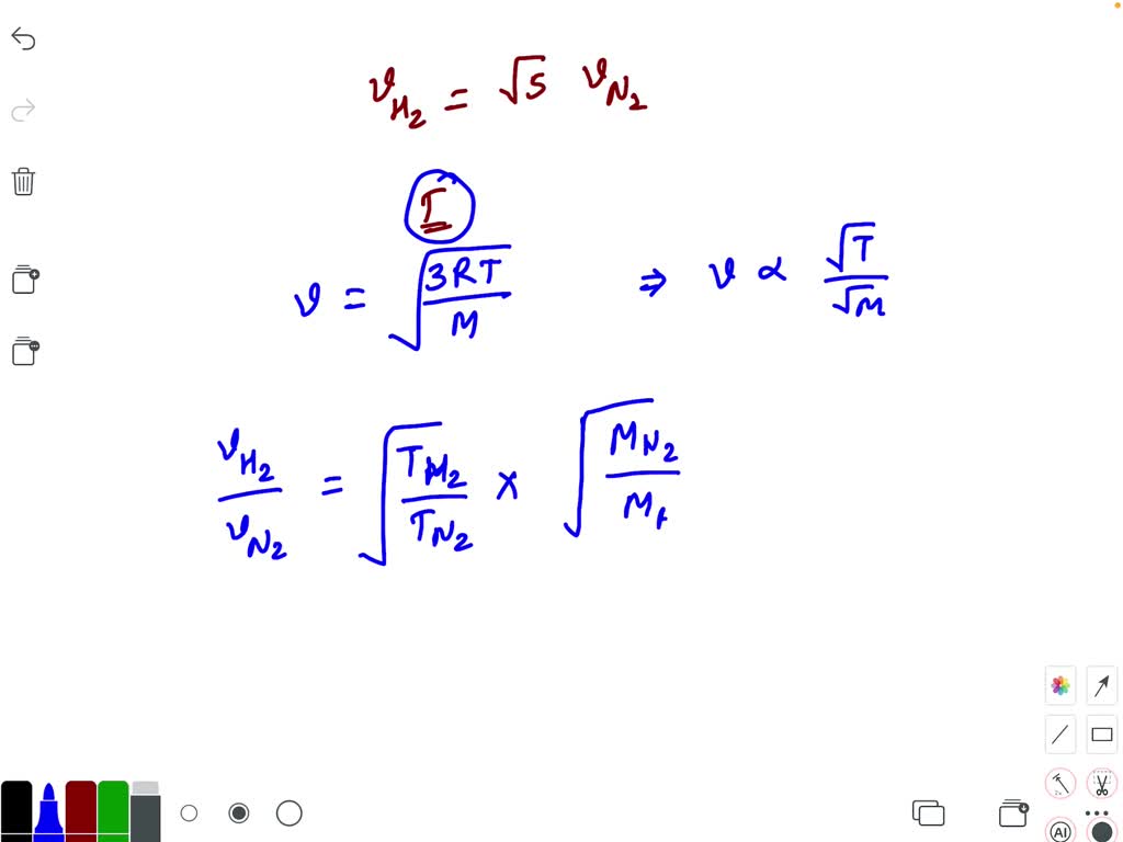 The root mean square velocity of hydrogen is √(5) times than that of ...