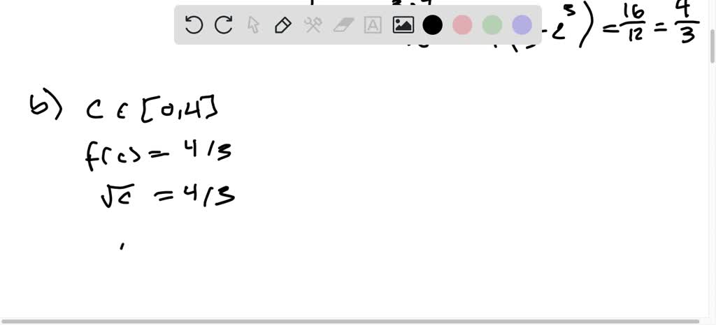 SOLVED Use The Mean Value Theorem For Integrals To Find C Such That Fave F c Sketch The Graph 
