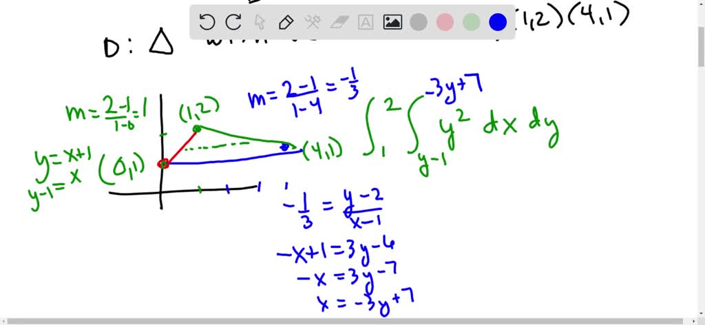⏩SOLVED:Evaluate the double integral. ∬D y^2 d A D is the triangular ...