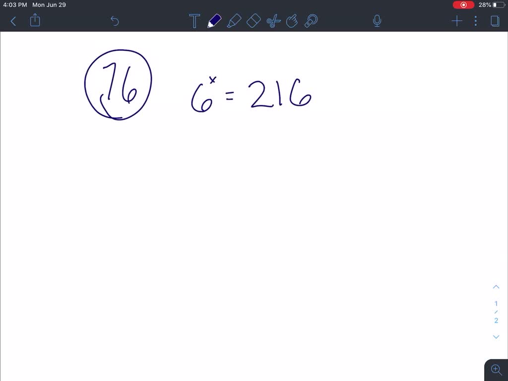 SOLVED Find Each Value Of X Log6 216 x