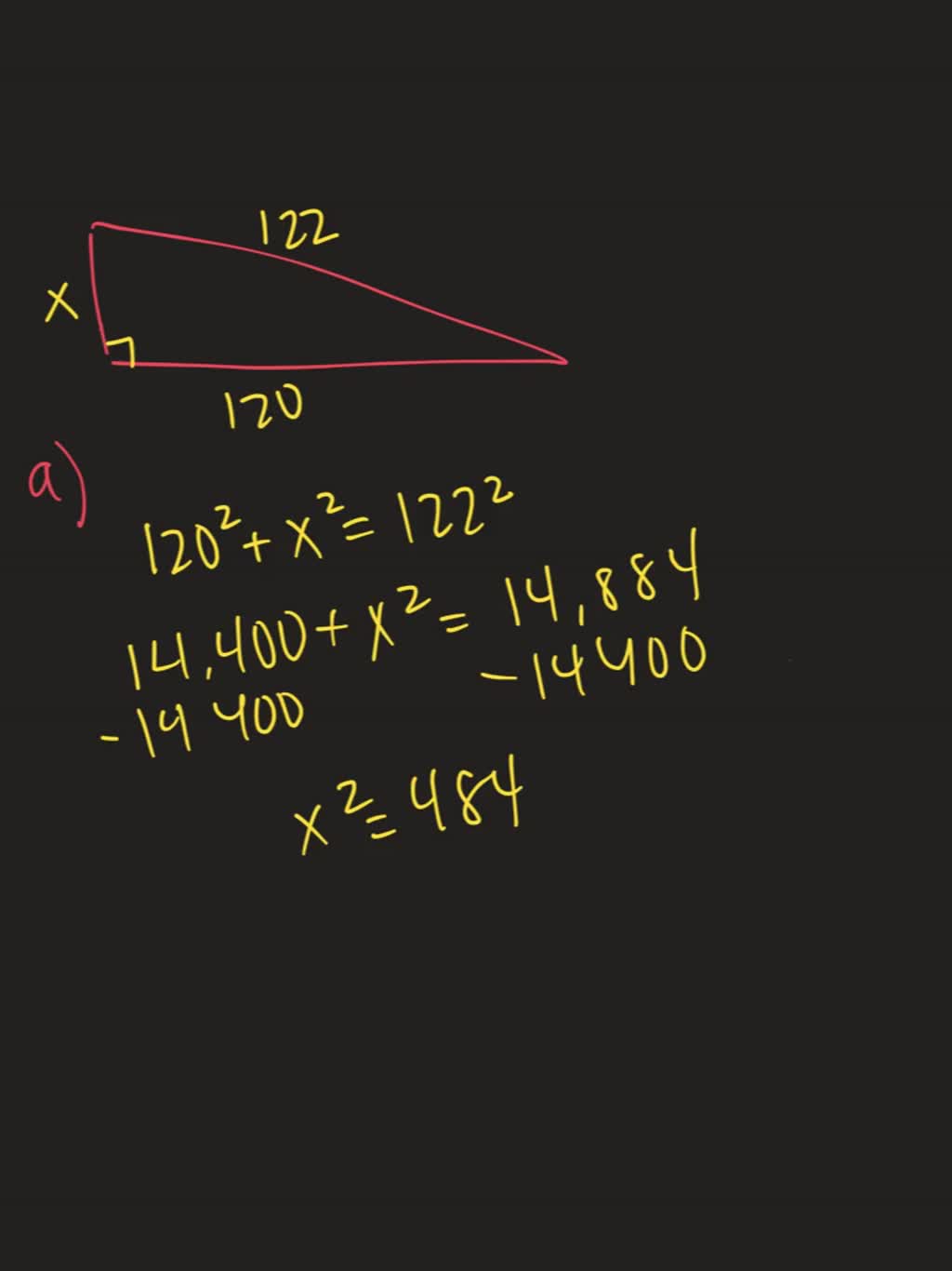 SOLVED:Use the Pythagorean Theorem and the square root property to solve Exercises 139-143 ...