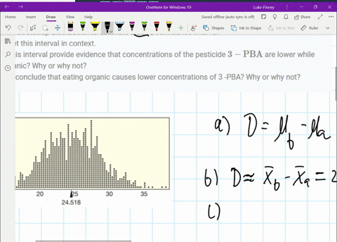 SOLVED: Eating Organic and 3-PBA Levels We first study 3-PBA, a commonly used insecticide found ...