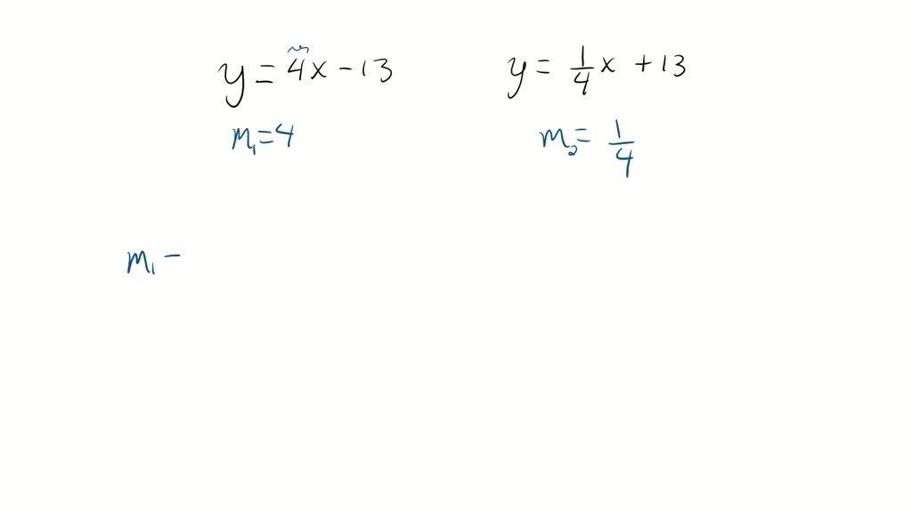 SOLVED:Determine whether the graphs of each pair of equations are ...