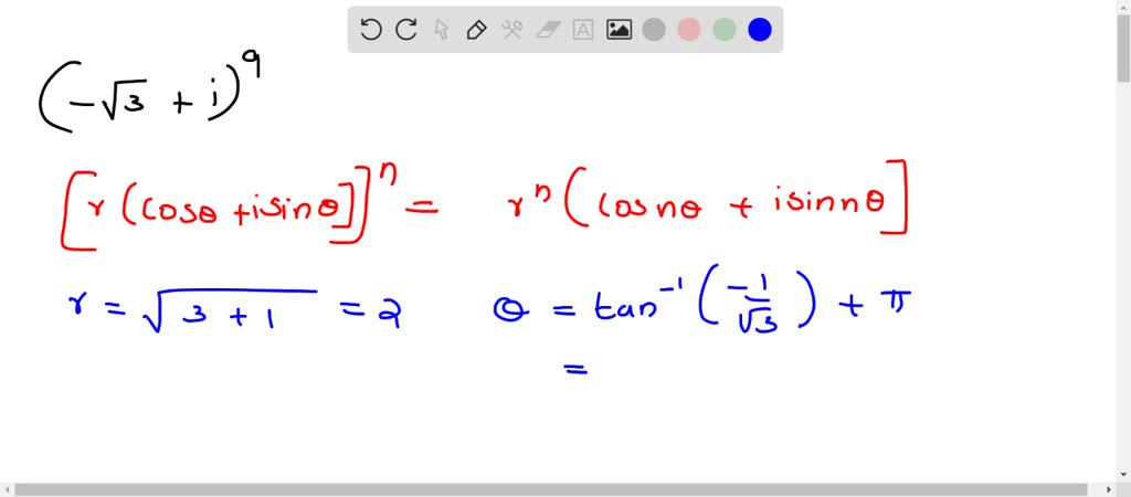 SOLVED:Use De Moivre's theorem to change the given complex number to the form a+b i, where a and ...
